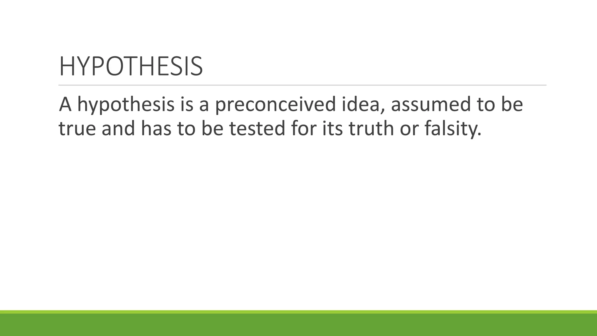 Lesson 24 testing the hypothesis | PPTX