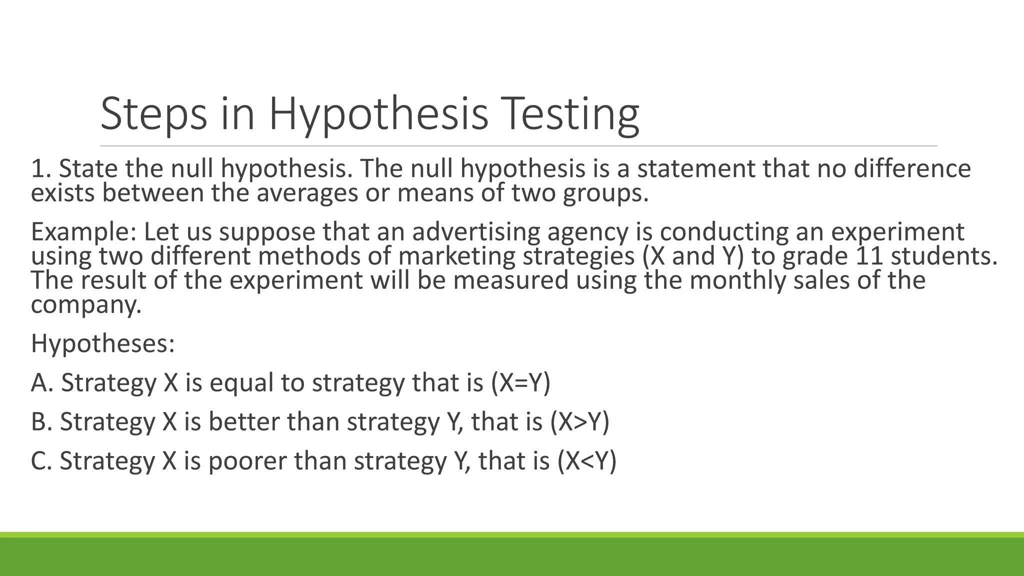 Lesson 24 testing the hypothesis | PPTX