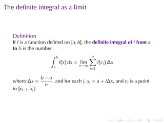 Lesson 25: Evaluating Definite Integrals (Section 10 version) | PPT