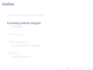 Lesson 25: Evaluating Definite Integrals (Section 10 version) | PDF
