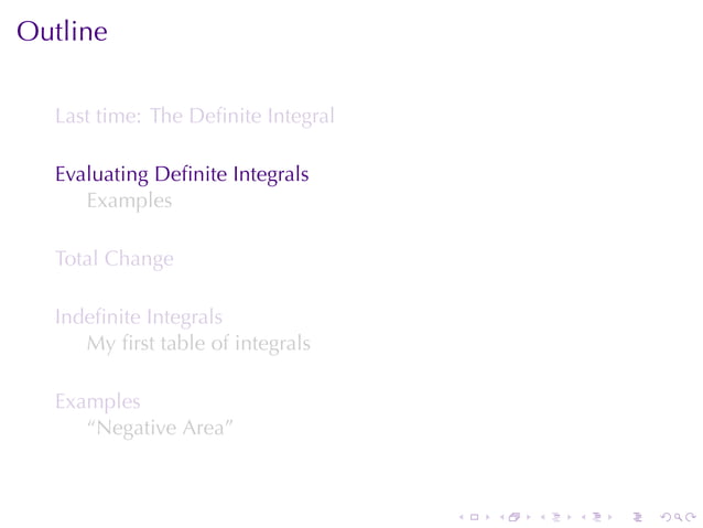 Lesson 25: Evaluating Definite Integrals (Section 10 version) | PDF ...