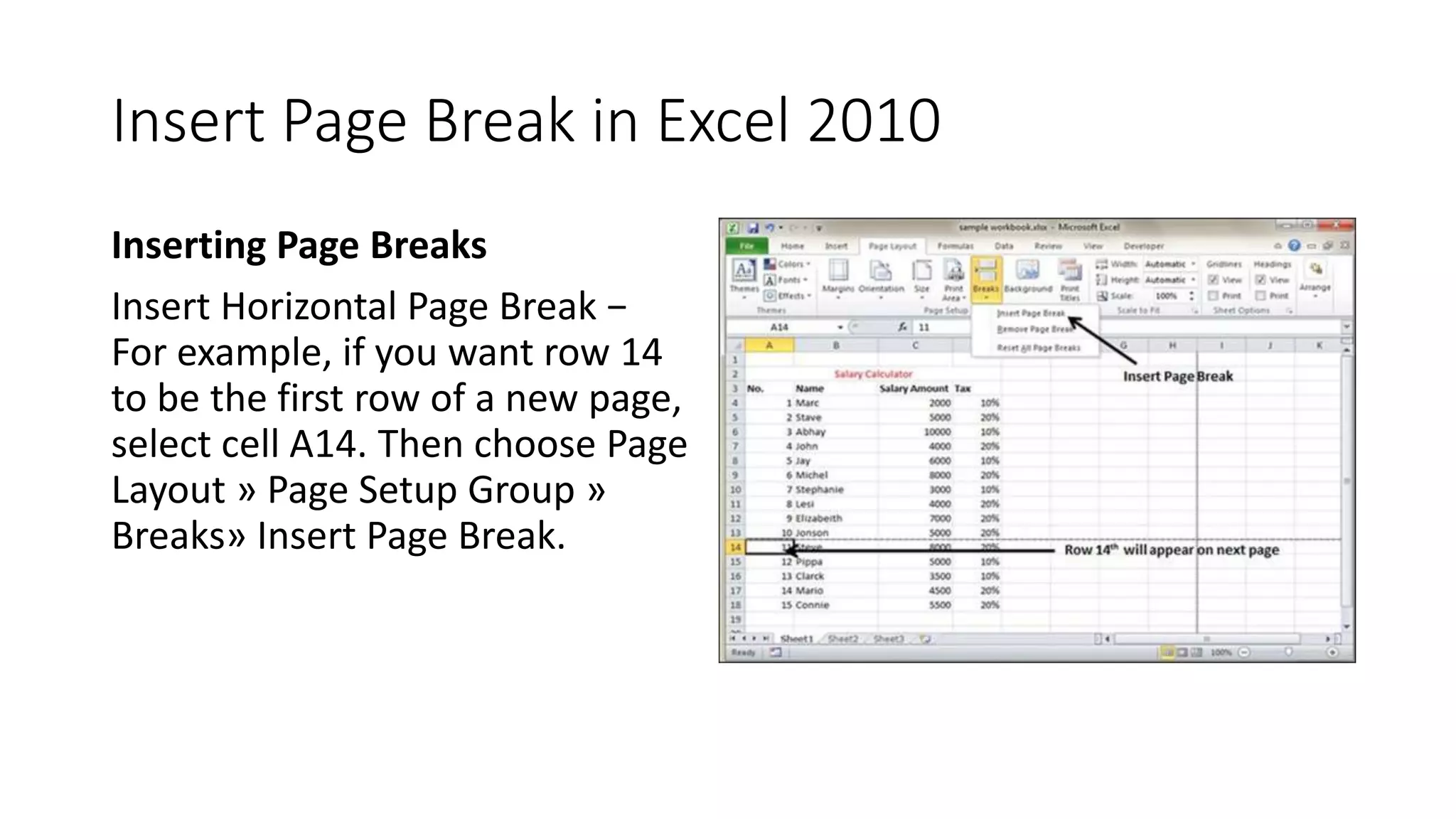 Lesson 25- Excel Lesson 10.pptx | Desktop Publishing | Computer Software and Applications