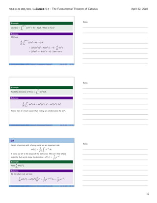 Lesson 25: The Fundamental Theorem of Calculus (handout) | PDF