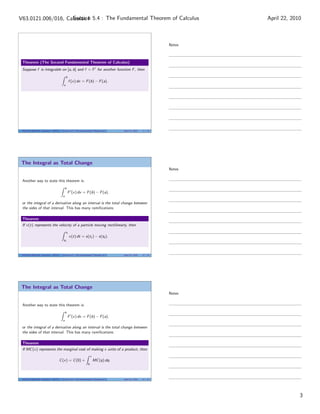Lesson 25: The Fundamental Theorem of Calculus (handout) | PDF