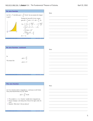Lesson 25: The Fundamental Theorem of Calculus (handout) | PDF