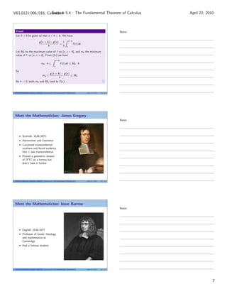 Lesson 25: The Fundamental Theorem of Calculus (handout) | PDF