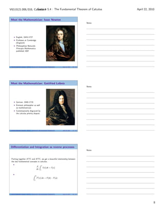 Lesson 25: The Fundamental Theorem of Calculus (handout) | PDF