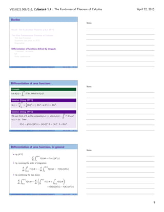 Lesson 25: The Fundamental Theorem of Calculus (handout) | PDF
