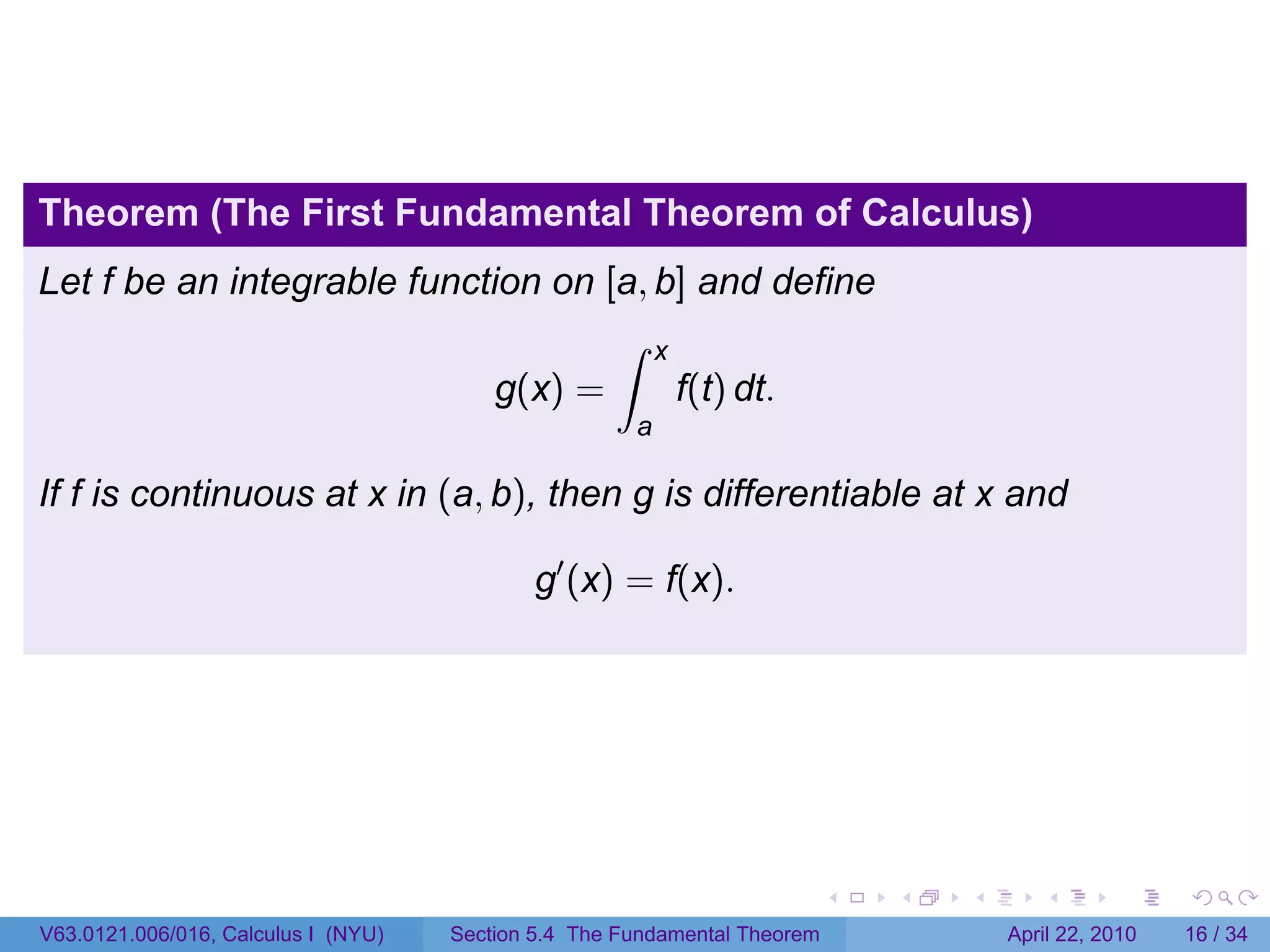 Lesson 25: The Fundamental Theorem of Calculus | PDF | Physics | Science