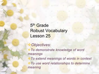 Lesson 25 vocab videos | PPTX