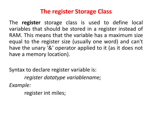 Lesson 26 c programming ( union, storage classes) | PPT