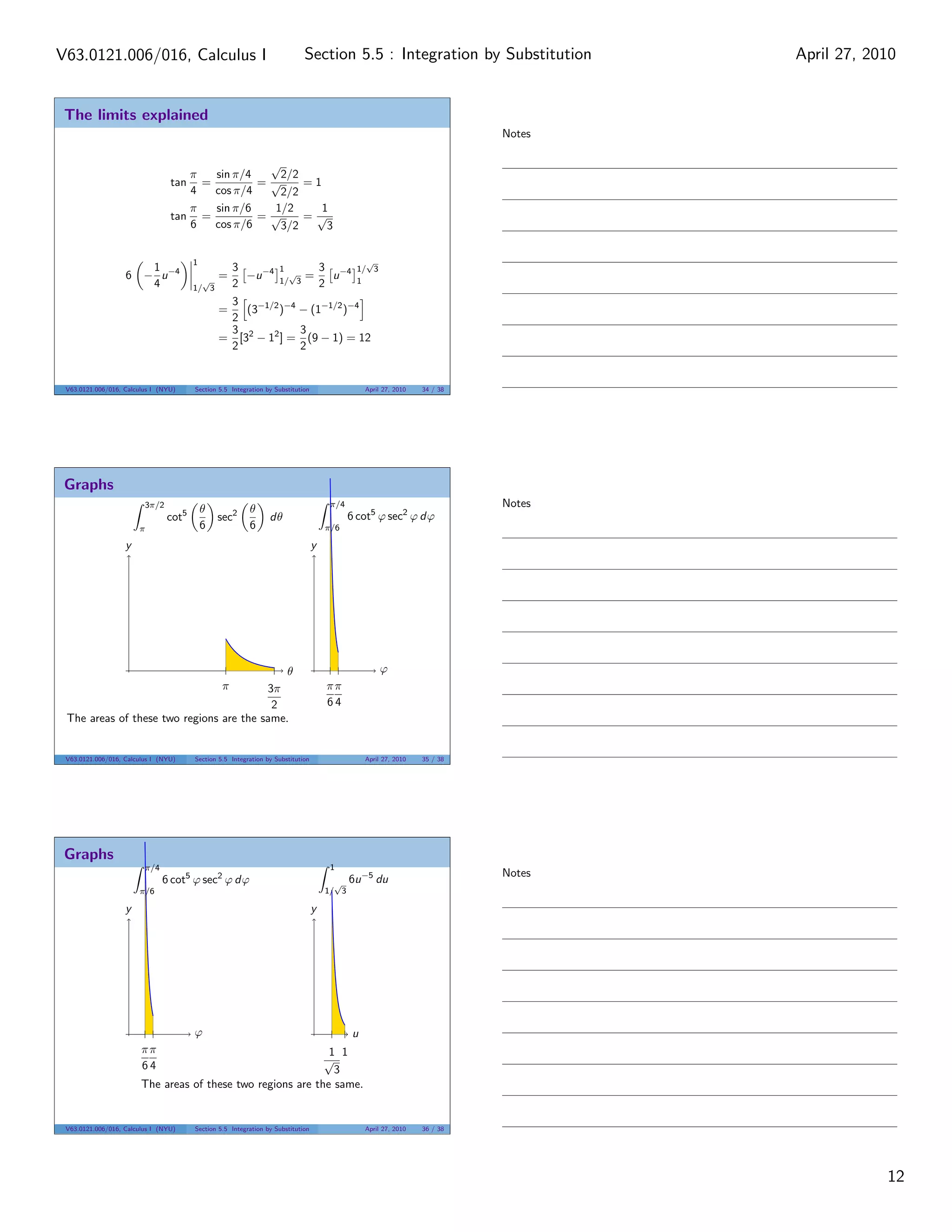 Lesson 26: Integration by Substitution (handout) | PDF