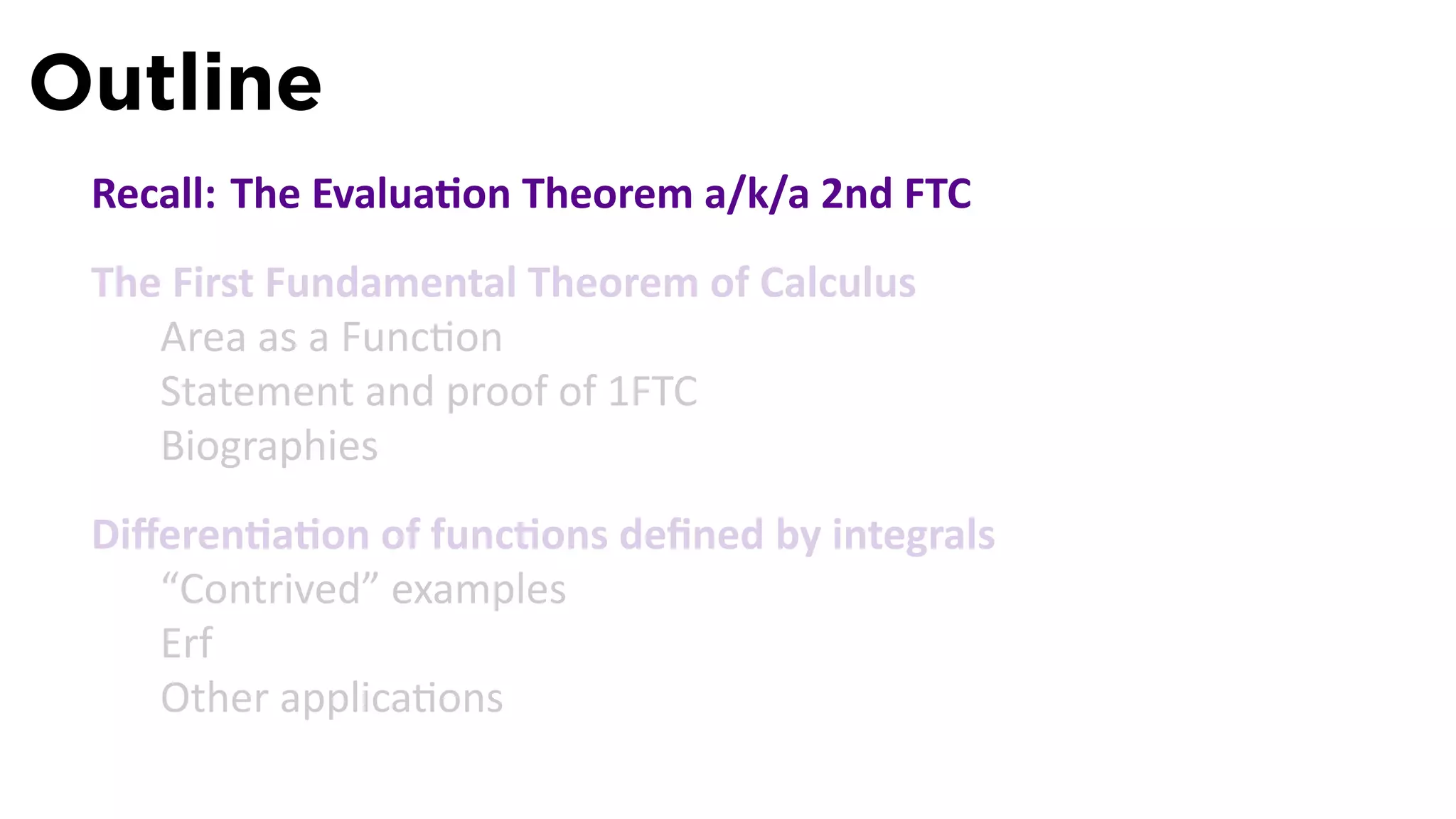 Lesson 26: The Fundamental Theorem of Calculus (slides) | PDF