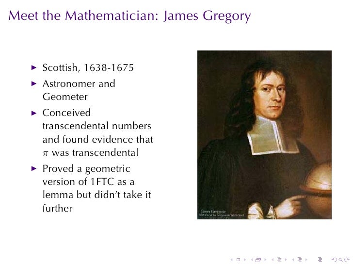 James Gregory Math