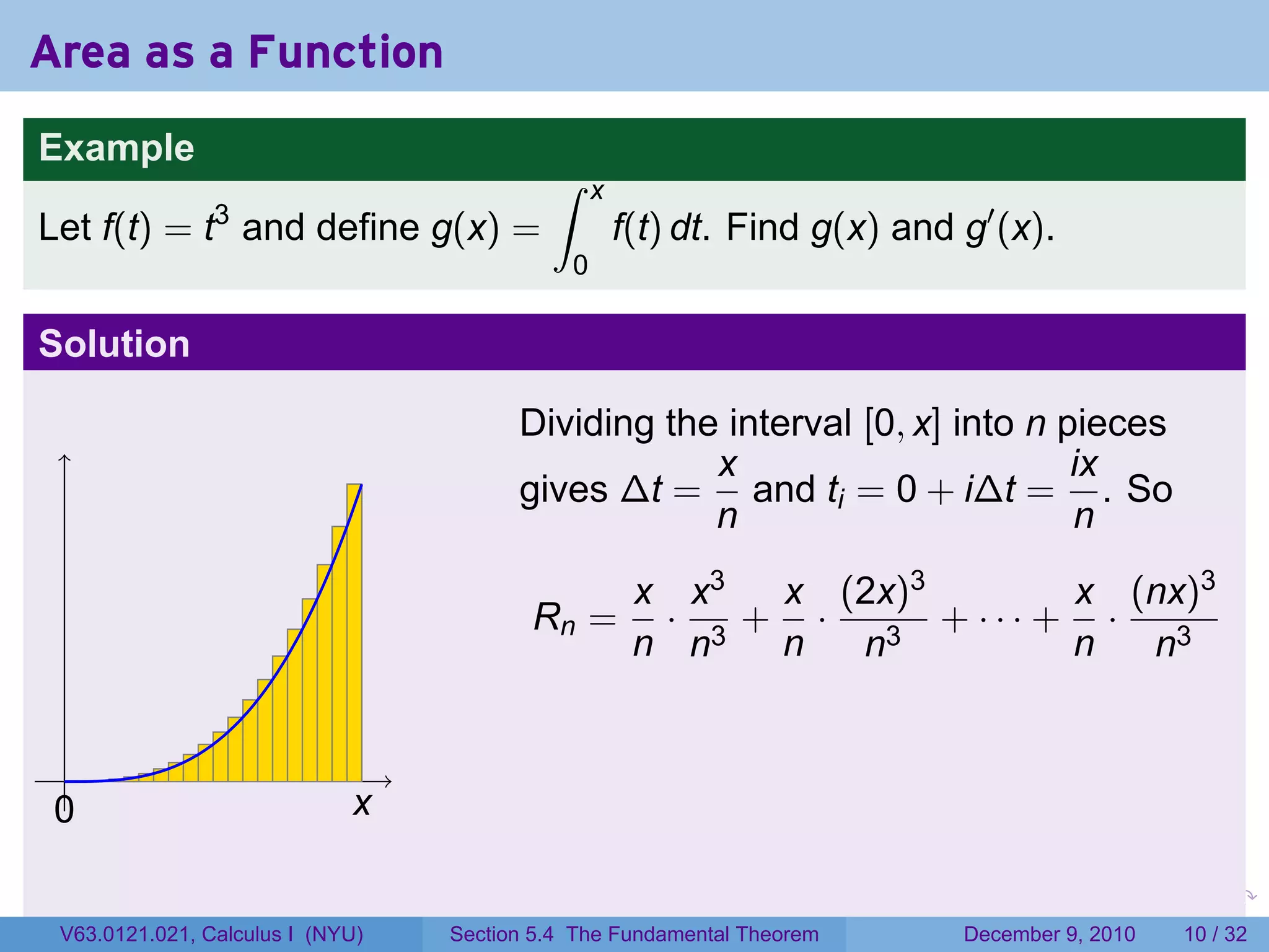 Lesson 26: The Fundamental Theorem of Calculus (Section 021 slides ...