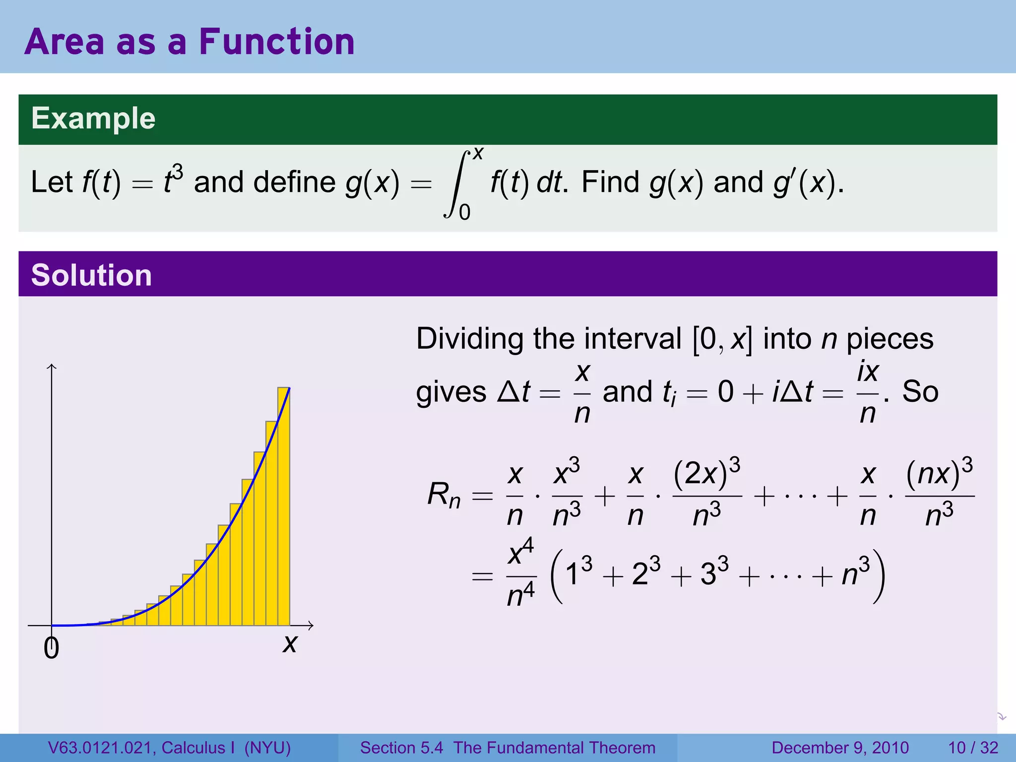 Lesson 26: The Fundamental Theorem of Calculus (Section 021 slides) | PPT