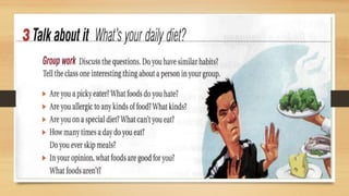 Food vocabulary and eating habits in english | PPT