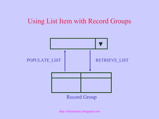 Oracle Forms: Record Groups | PPT