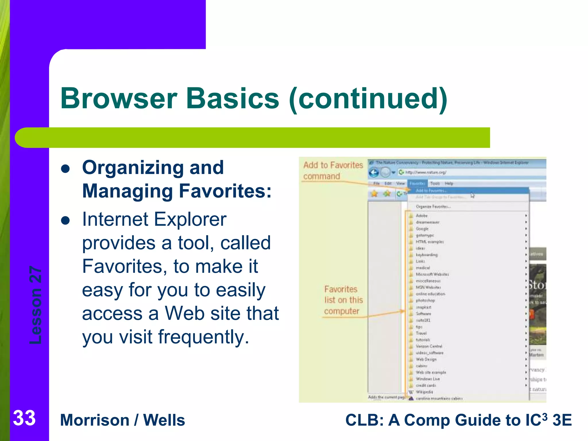 Computer Literacy Lesson 27 | PPT