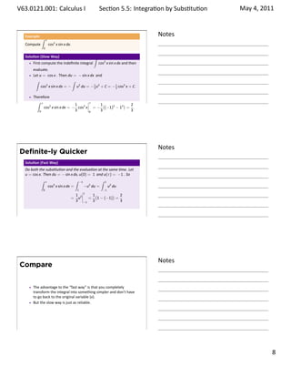 Lesson 27: Integration by Substitution (handout) | PDF