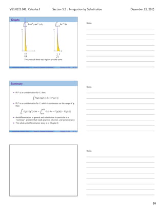 Lesson 27: Integration by Substitution (Section 041 handout) | PDF
