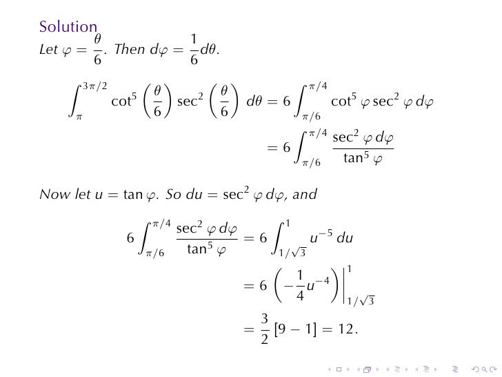 Lesson 27: Integration by Substitution (Section 10 version)