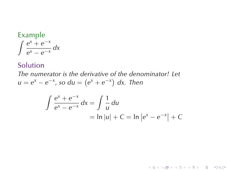 Lesson 27: Integration by Substitution, part II (Section 10 version)