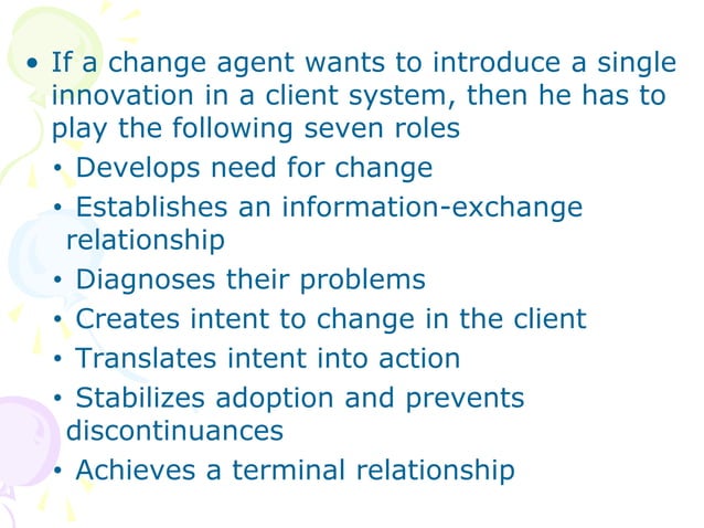 Lesson 28 change agent