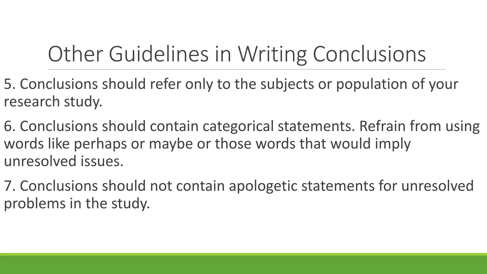Lesson 28 drawing logical conclusions from research findings | PPTX