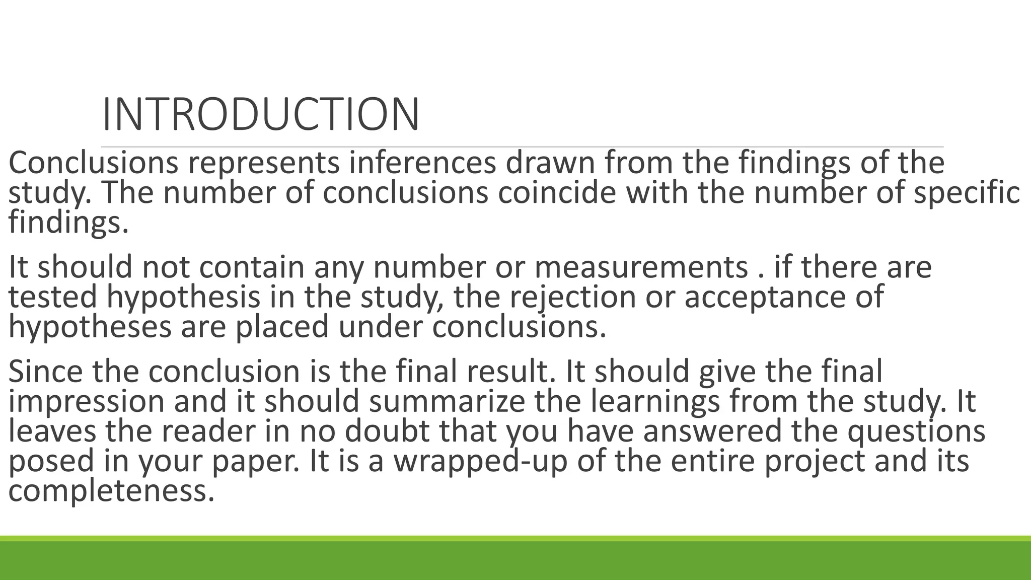 Lesson 28 drawing logical conclusions from research findings | PPTX