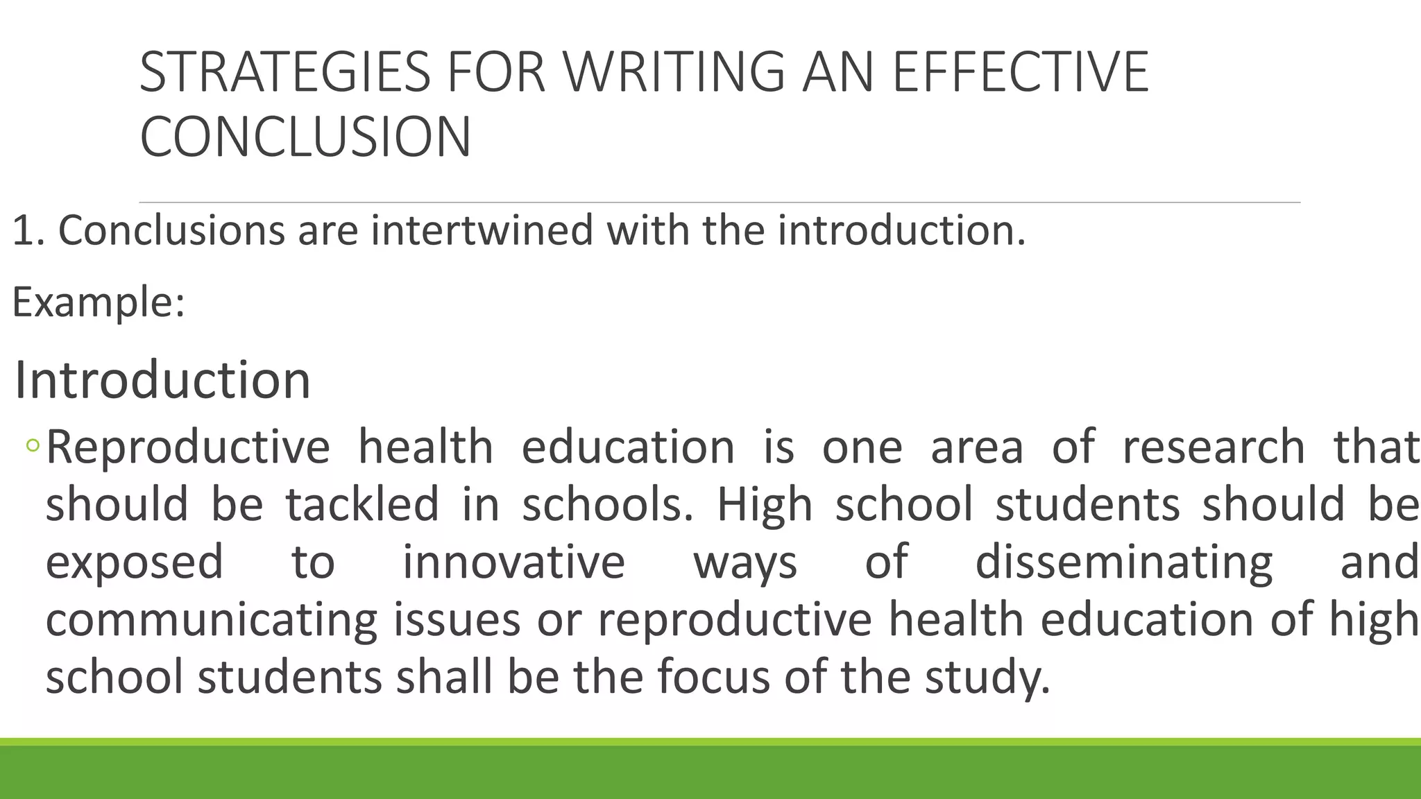 Lesson 28 drawing logical conclusions from research findings | PPTX