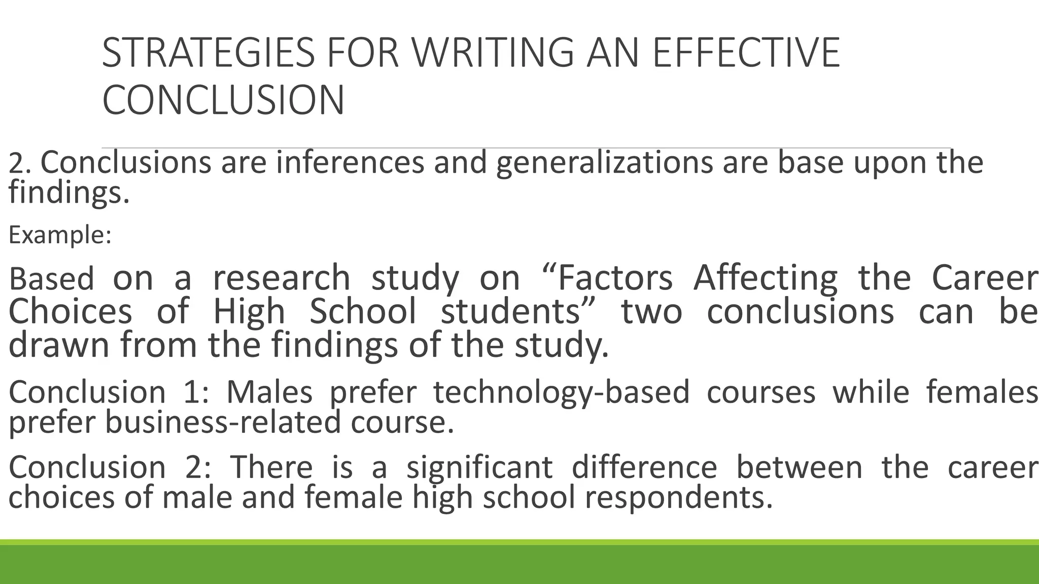 Lesson 28 drawing logical conclusions from research findings | PPTX