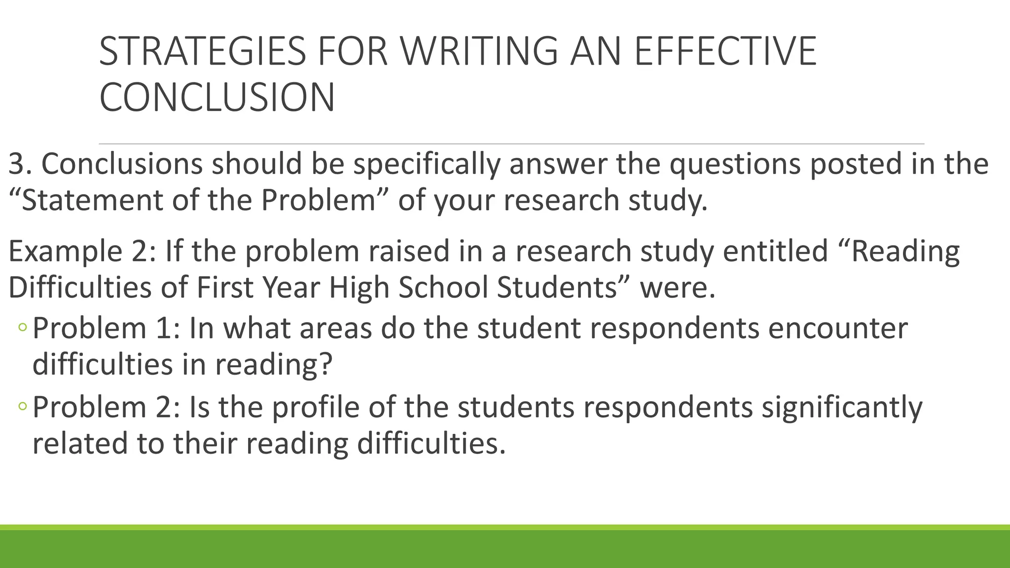 Lesson 28 drawing logical conclusions from research findings | PPTX