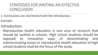 Lesson 28 drawing logical conclusions from research findings | PPTX