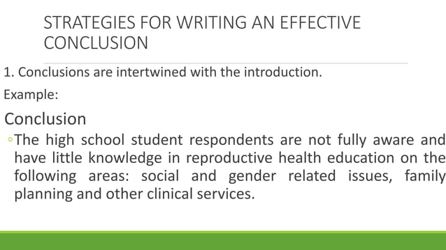 Lesson 28 drawing logical conclusions from research findings | PPTX