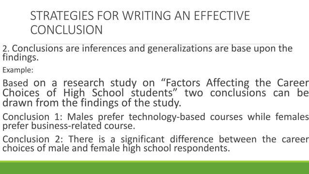 Lesson 28 drawing logical conclusions from research findings | PPTX