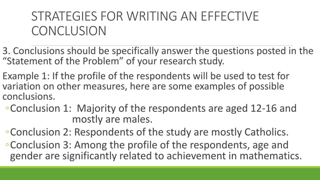 Lesson 28 drawing logical conclusions from research findings | PPTX
