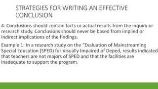 Lesson 28 drawing logical conclusions from research findings | PPTX