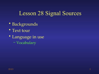 Lesson 28 Electronic Signal Sources.ppt