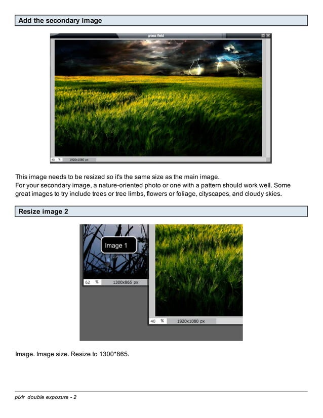 Pixlr - Lesson 29 worksheet Create an artistic double exposure | PDF Pixlr - Lesson 29 worksheet Create an artistic double exposure | PDF