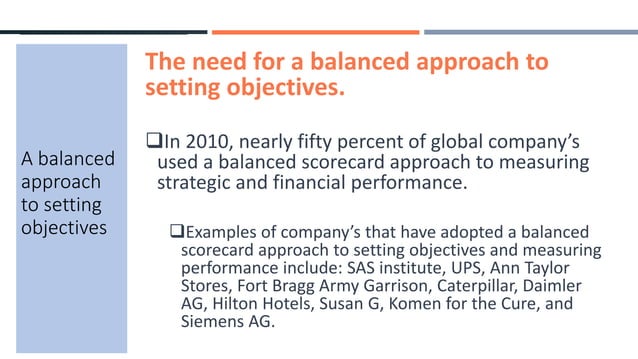 Lesson 2 a balanced approach to setting objectives | PPT