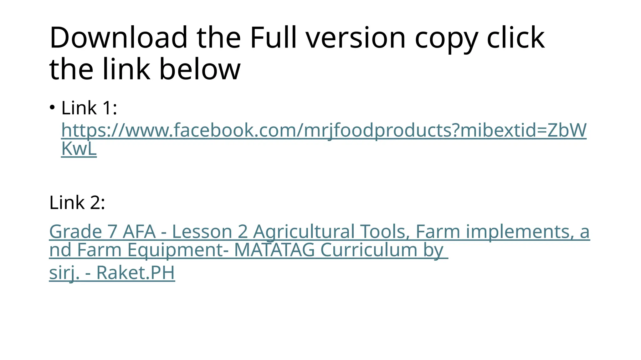 Grade 7 AFA Lesson 2 Agricultural Tools, Farm implements, and Farm Equipment MATATAG Curriculum.pptx