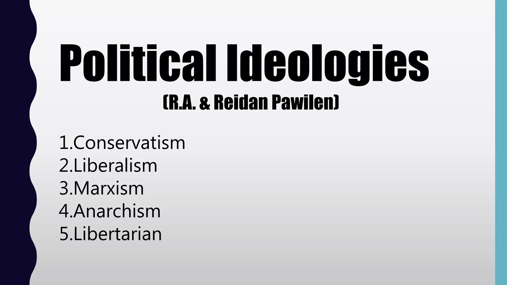 THE POLITICAL IDEOLOGIES / NATURE, TYPES AND CONSEQUENCES OF POWER | PPTX
