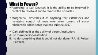 THE POLITICAL IDEOLOGIES / NATURE, TYPES AND CONSEQUENCES OF POWER | PPTX