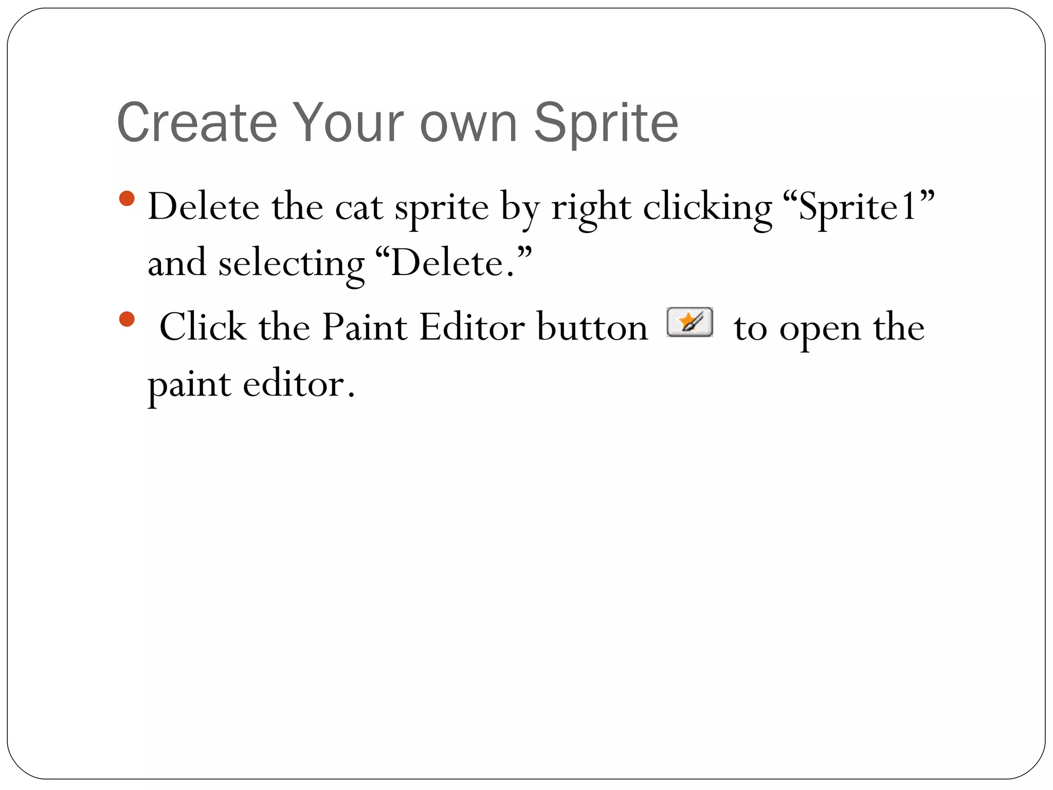 Scratch Lesson 2 – Paint Editor | PPT