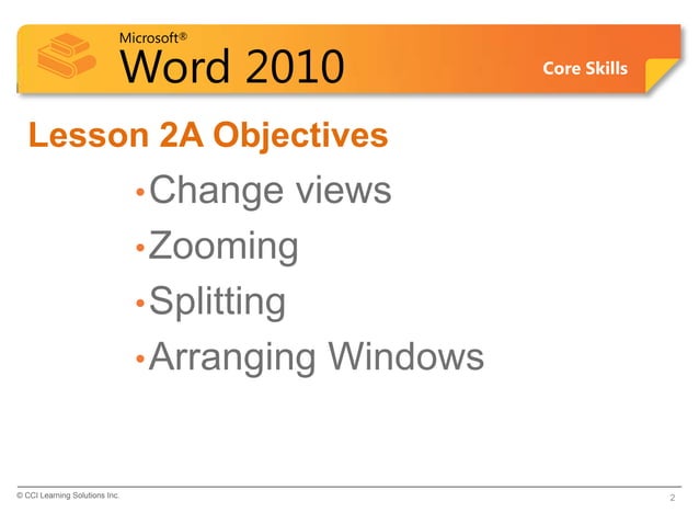 Word Lesson 2A PPT | PPT