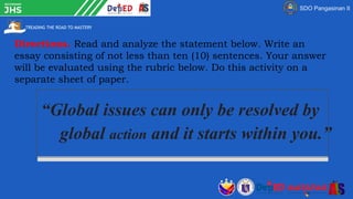 LESSON 2 ARALIN GLOBAL ISSUES AND CONCERN | PPTX