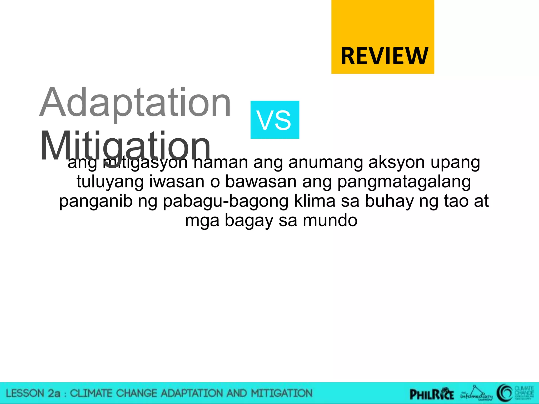 Climate Change: Adaptation and Mitigation - Palayamanan | PDF
