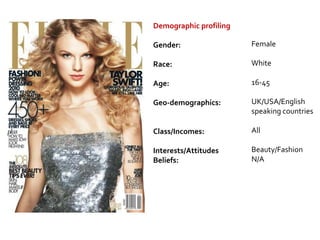 GCSE Lesson 2 Audience: Demographic profiling model | PPTX