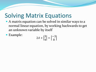 Lesson 2b - scalar multiplication | PPTX